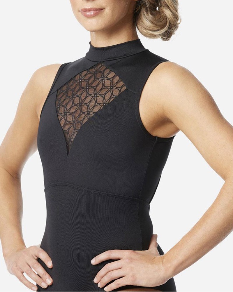 Tank & Halter Dance Leotards LULLI | Mock Neck Leotard Carolina LUF626 ...